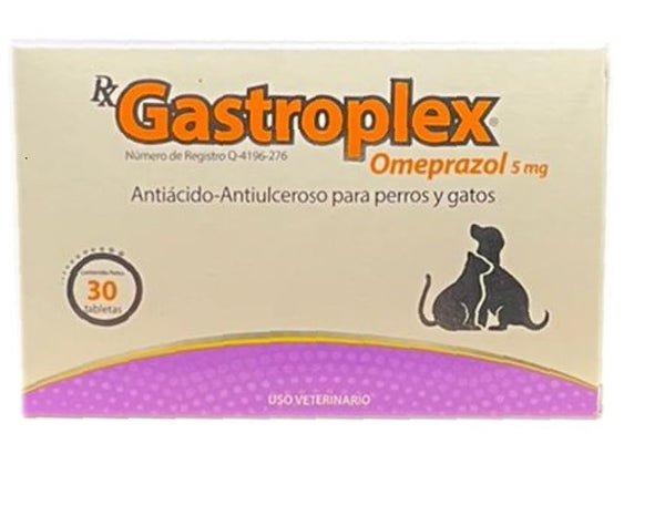 Gastroplex 5 mg 30 Tabletas ( Omeprazol ) | Grupo Lovet :: Farmacia Veterinaria San Bernardo ...